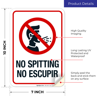 no spitting visual