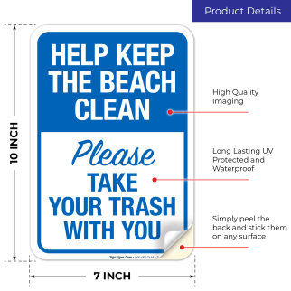 Keep Beach Clean Signs