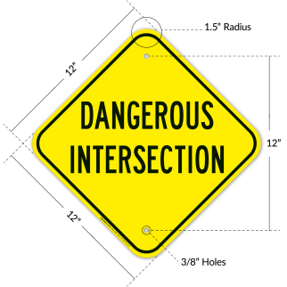 Dangerous Intersection Sign | Sigo Signs