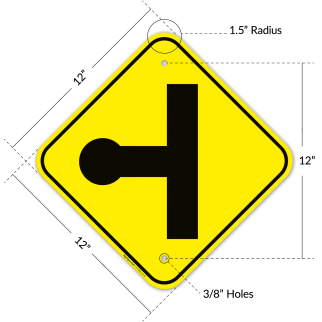 t road intersection ahead