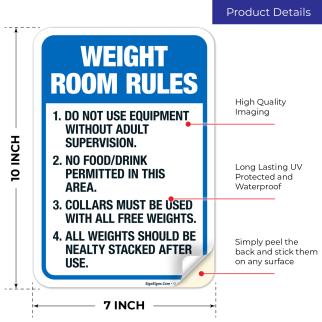 Weight Room Rules Sign New Reily Center Gets COVID Makeover, Student