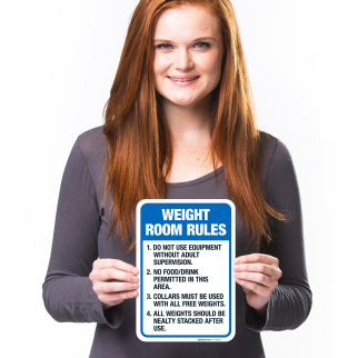 Weight Room Rules Sign New Reily Center Gets COVID Makeover, Student