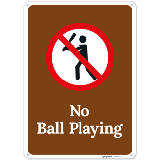 No Ball Sports Sign