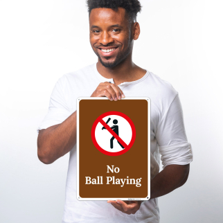 No Ball Sports Sign