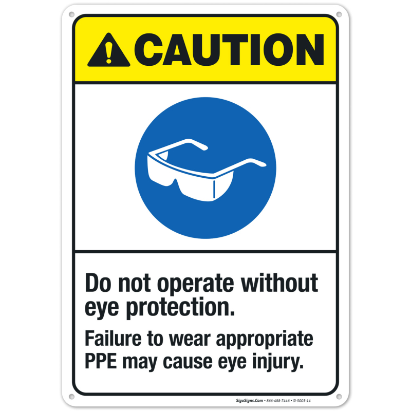 eye protection required