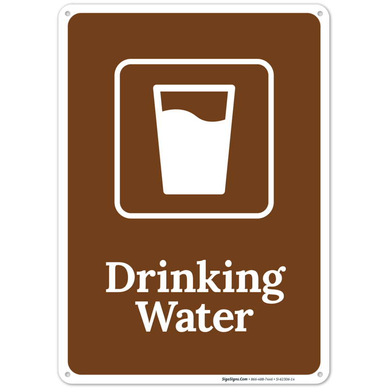 Park Sign And Guide Sign Drinking Water Sign