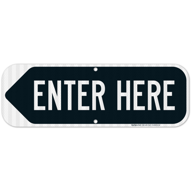 enter here sign printable