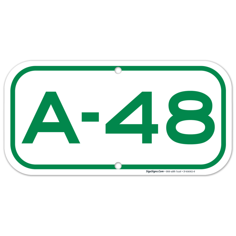 Parking Space A-48 Sign | Sigo Signs