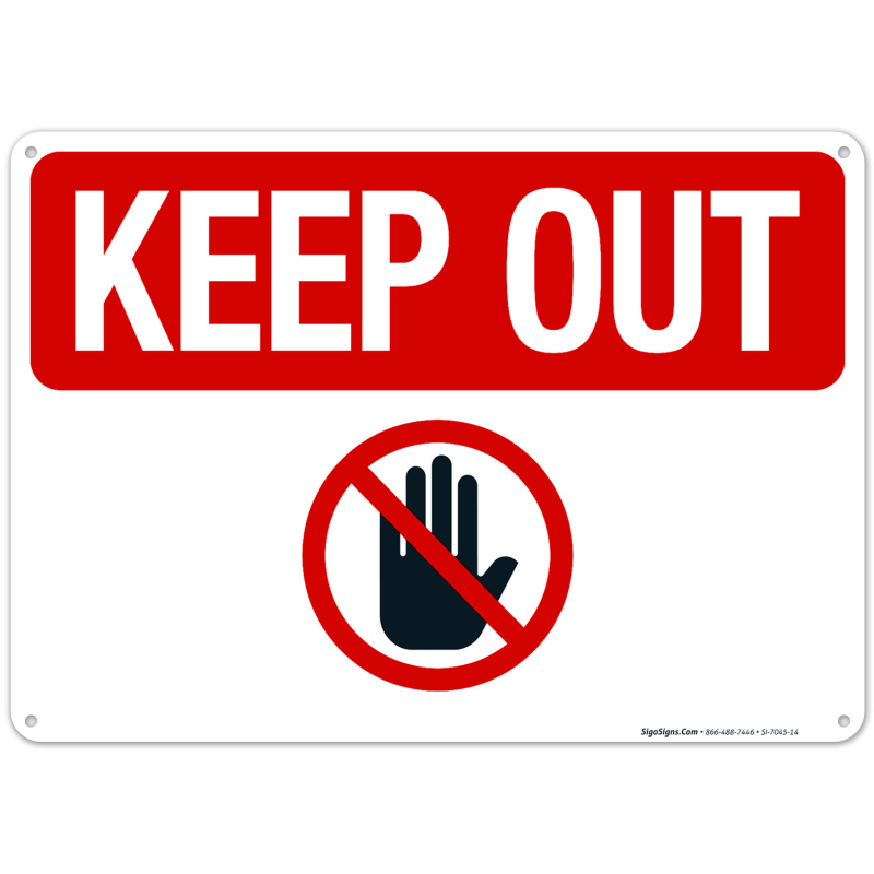 keep out sign coloring pages