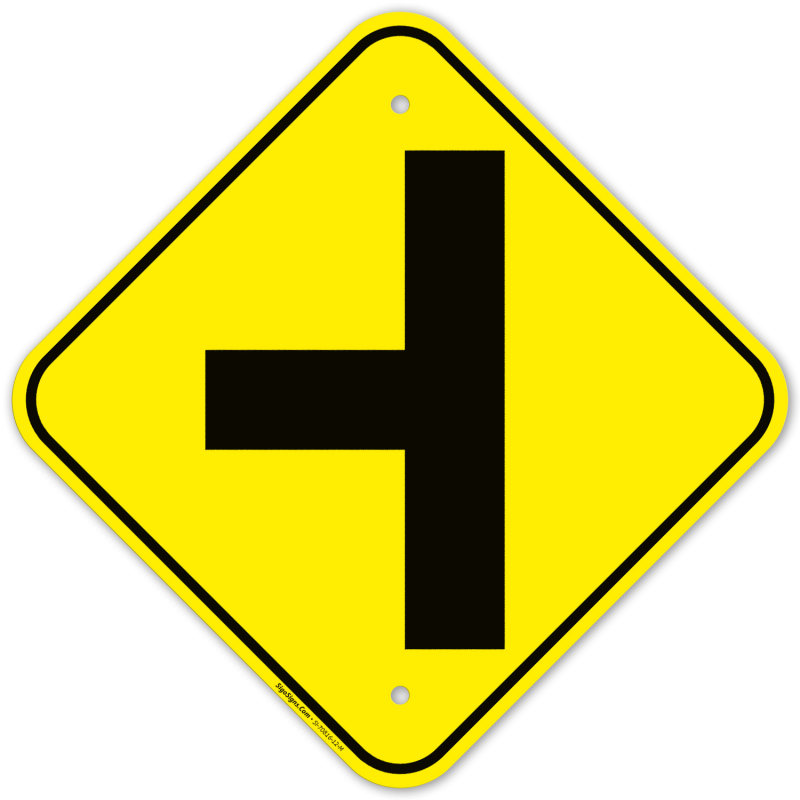 Side Road Graphic Left Sign | Sigo Signs