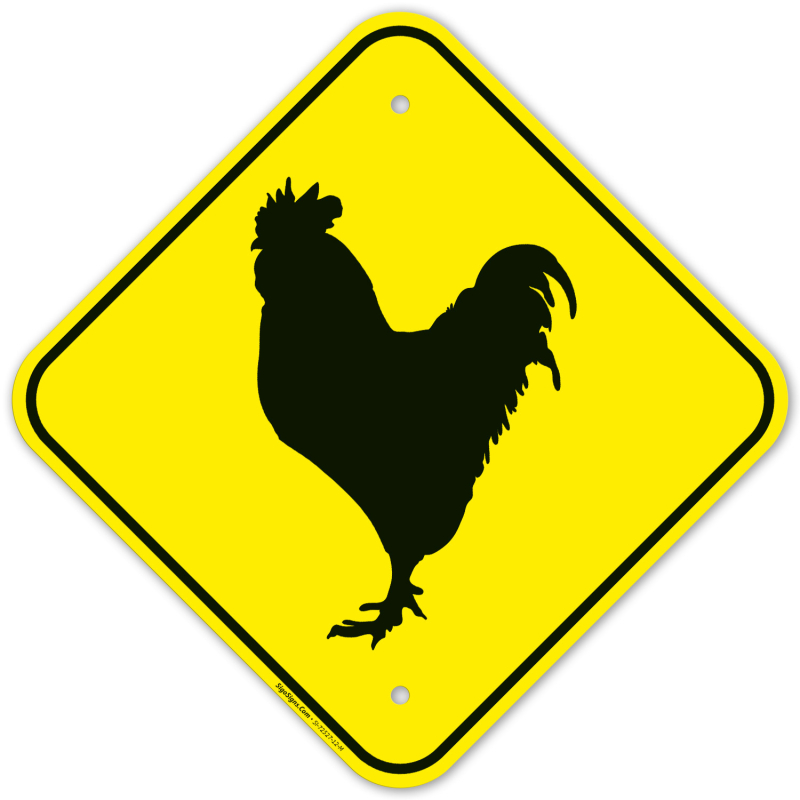 Rooster Crossing Graphic Sign | Sigo Signs