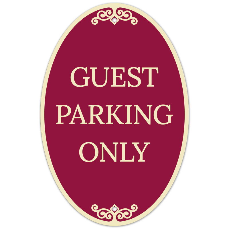 Guest Parking Only Decor Sign, (SI-73848) | Sigo Signs