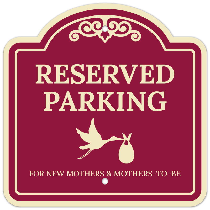 Reserved Parking For New Mother's & Mother's Tobe With Mom Symbol Décor ...