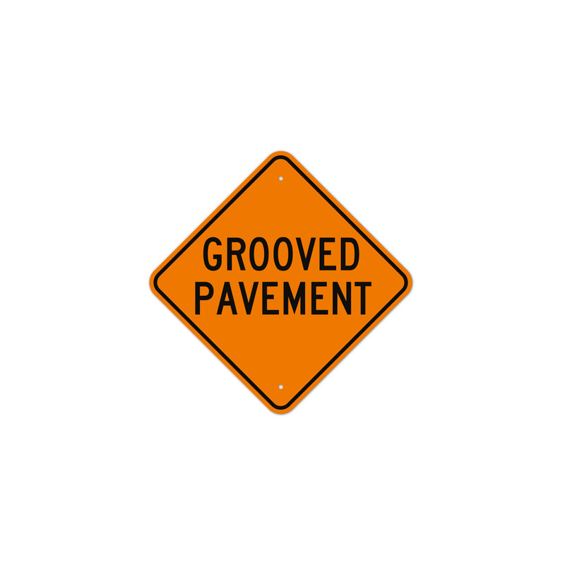 MUTCD Grooved Pavement Orange W8-15 Sign | Sigo Signs