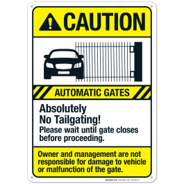 gate sign driving